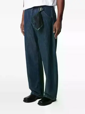 DARKPARK Relaxed Fit Jeans With Tartan Detail
