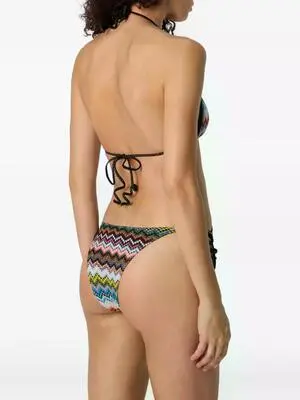 Missoni Zigzag Knit Halterneck Swimsuit