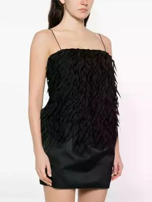 N°21 Fringed Spaghetti Strap Blouse - Black