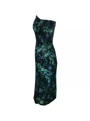 Erdem Floral Print Strapless Midi Dress