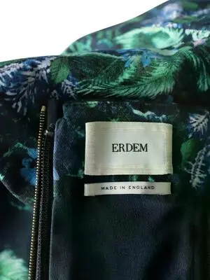 Erdem Floral Print Strapless Midi Dress