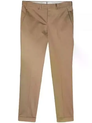 PT TORINO Mid-rise Tapered Trousers - Neutrals