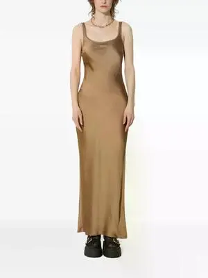 SAMSOE SAMSOE Sleeveless Maxi Slip Dress Brown