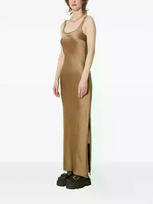 SAMSOE SAMSOE Sleeveless Maxi Slip Dress - Brown