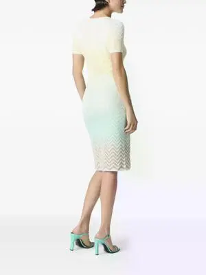 Missoni Chevron Pattern V-neck Midi Dress