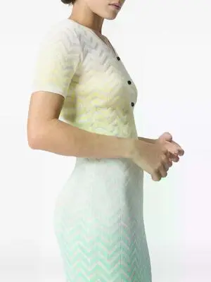 Missoni Chevron Pattern V-neck Midi Dress