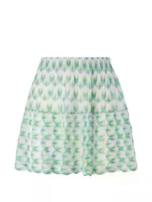Missoni Pleated Geometric-pattern Mini Skirt - White