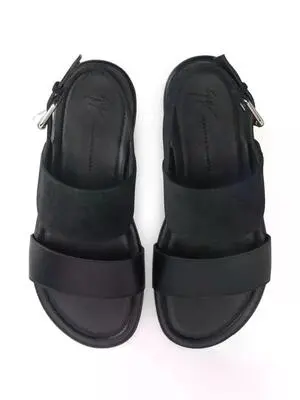 GIUSEPPE ZANOTTI Maratea Double-band Sandals - Black