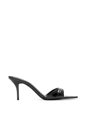 Schutz Elodie Croc-effect Heeled Sandals - Black