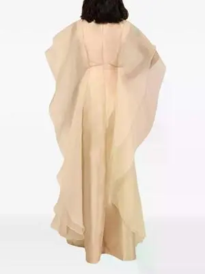 BARUNI Almas Tie Detail Maxi Dress - Neutrals