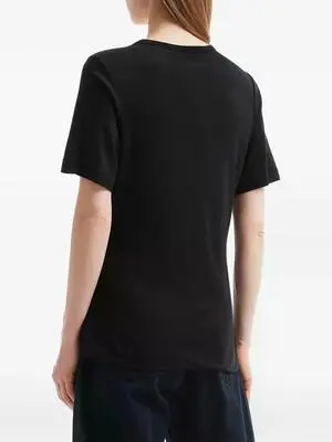 Simone Rocha Gathered Ribbon Detail T-shirt - Black