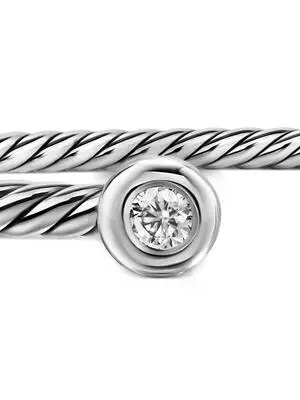 David Yurman Sterling Diamond Cable Bracelet