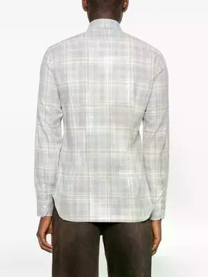 BARBA NAPOLI Plaid Buttoned Shirt - Grey