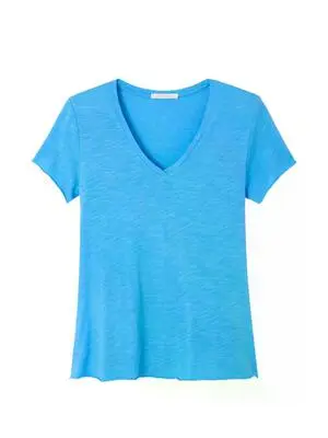 American Vintage Jacksonville V-neck T-shirt - Blue