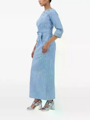 BARUNI Embellished Belted Midi Dress