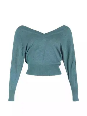ISABEL MARANT VINTAGE V-neck Wool Top - Blue