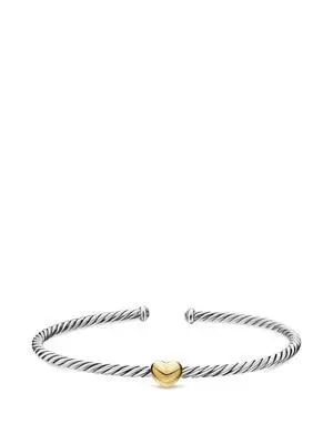 David Yurman Sterling Heart Motif Cuff Bracelet