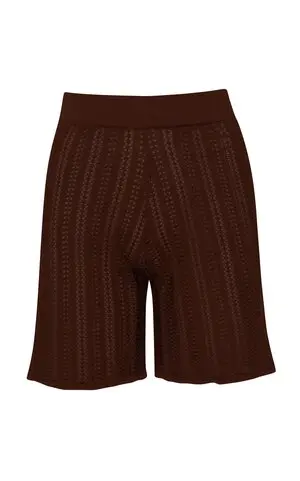 BAOBAB Corsica Mid-rise Knit Shorts - Brown