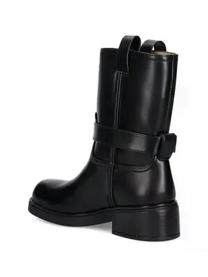Armani Exchange Buckled Strap Boots