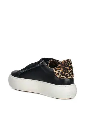 ALEXANDER SMITH Soho Leopard-print Platform Sneakers - Black