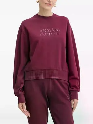 Armani Exchange Crew Neck Logo Top - Red