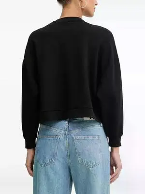 Armani Exchange Mock Neck Cropped Sweatshirt