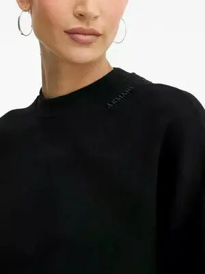 Armani Exchange Mock Neck Cropped Sweatshirt