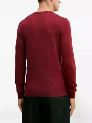 Armani Exchange Embroidered Crew Neck Sweater - Red