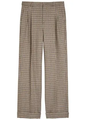 Valentino Garavani Houndstooth Virgin Wool Trousers - Multicoloured 1