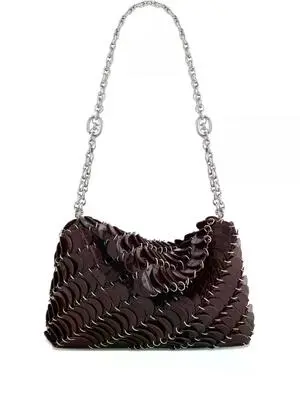Rabanne Embossed Crocodile Shoulder Bag With Chain Strap