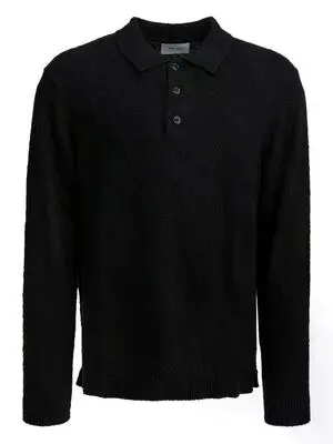 Nn07 Buttoned Collar Polo Shirt - Black