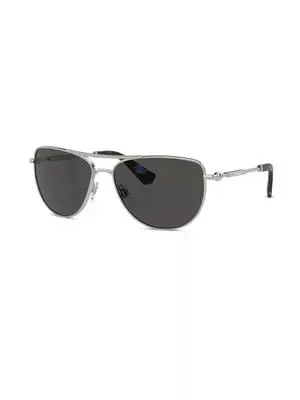 Burberry Tone Metal Aviator Sunglasses - Silver