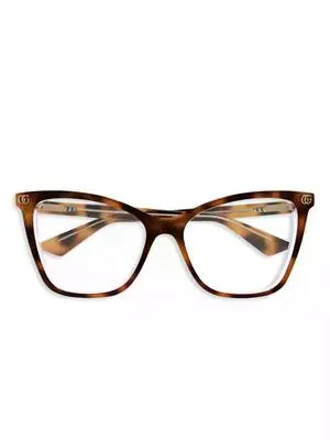 Gucci Interlocking G Cat Eye Glasses - Brown