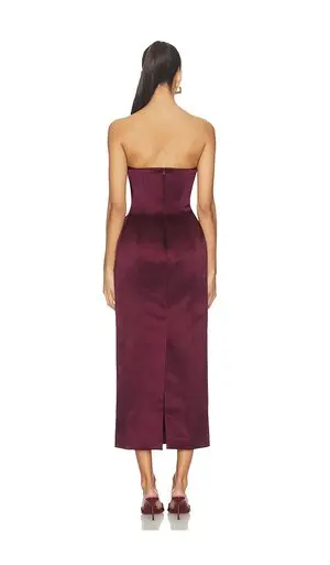 NICHOLAS Kasia Strapless Midi Dress