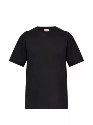 Kenzo Floral Logo Print Cotton T-shirt - Black