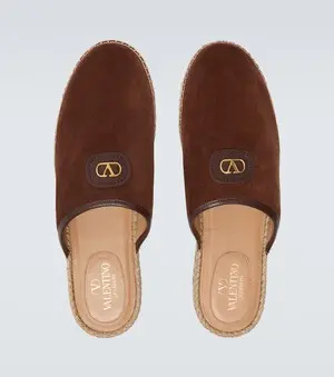 Valentino Garavani Palm Avenue Vlogo Suede Mules