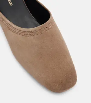 Veronica Beard Narcisa Suede Mules Bark