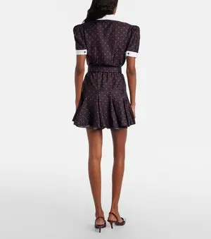 RODARTE Printed Silk Twill Mini Dress
