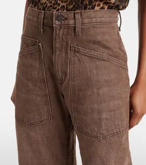 NILI LOTAN Shon Barrel-leg Jeans - Brown