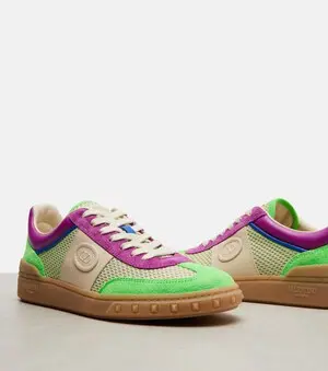 Valentino Garavani Upvillage Leather-trimmed Sneakers