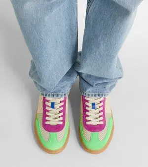 Valentino Garavani Upvillage Leather-trimmed Sneakers