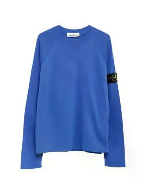 Stone Island Crewneck Patch Sweatshirt - Blue