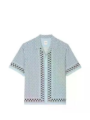 Sandro Heart Motif Flowing Shirt - Blue