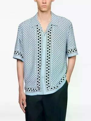 Sandro Heart Motif Flowing Shirt - Blue