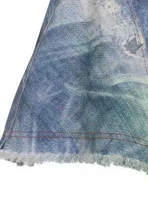 Roberto Cavalli Frayed Hem Mini Dress