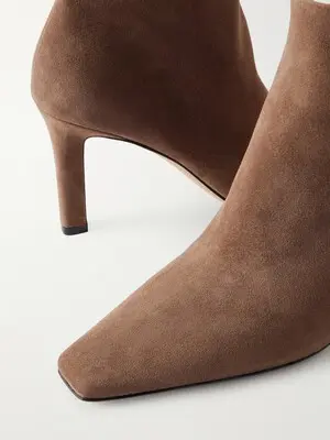 THE ROW Carla Suede Ankle Boots