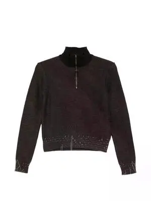 MAISON MARGIELA Half-zip Sweater - Brown