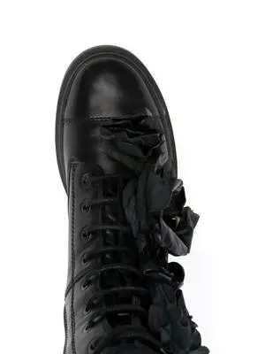 JIMMY CHOO Nari Flower-appliqué Combat Boots