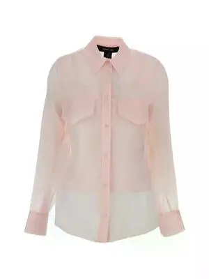 Federica Tosi Long-sleeved Sheer Shirt - Pink