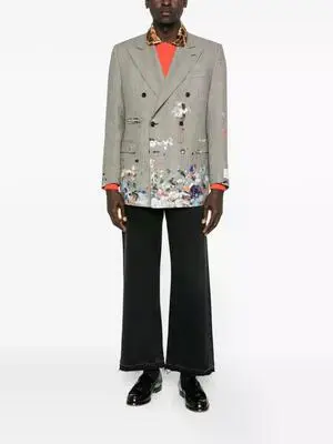 GALLERY DEPT. Frayed Hem Straight Leg Jeans